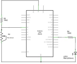 Flex Sensor with Arduino - theoryCIRCUIT - Do It Yourself Electronics ...