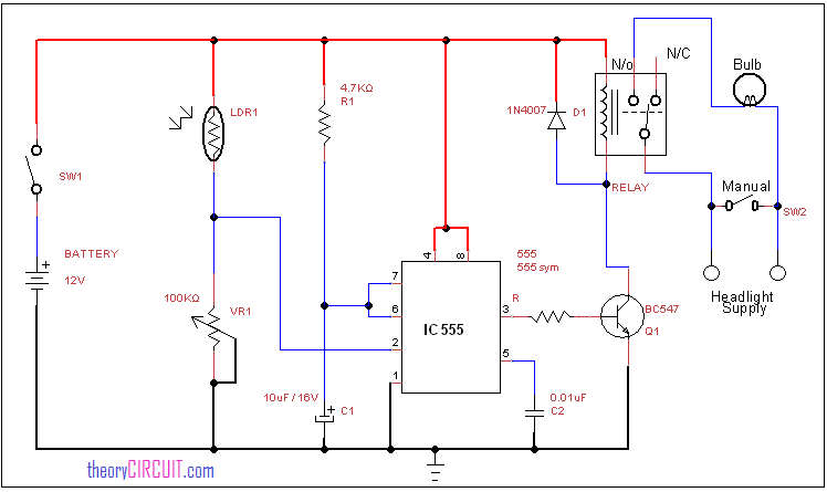 Automotive Headlight Circuit Diagram