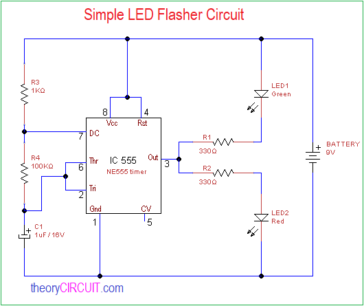 Led Flasher Circuit Diagrams