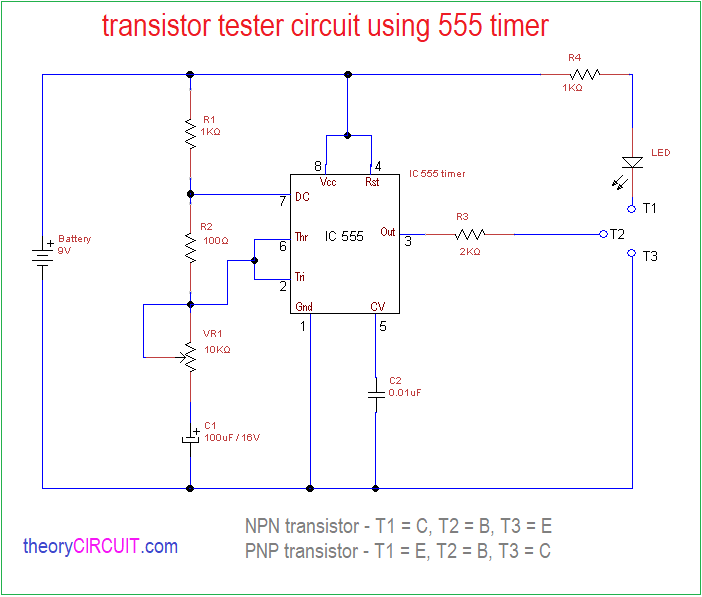 Transistor Based Timer Circuit Diagram