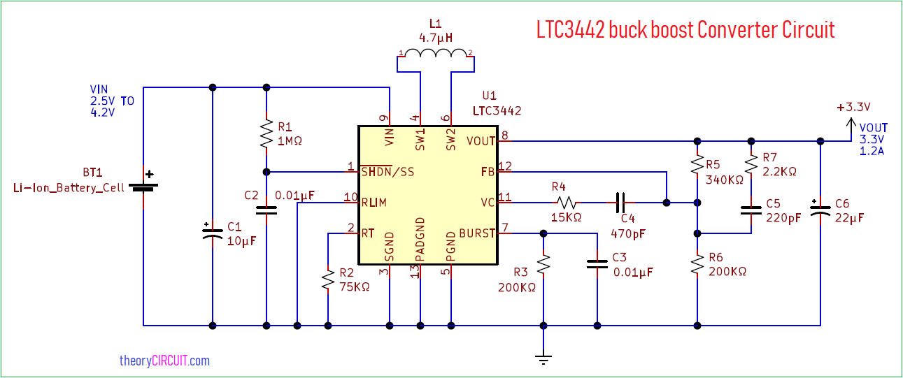 Schematic Of Buck Boost Converter Circuit Diagram