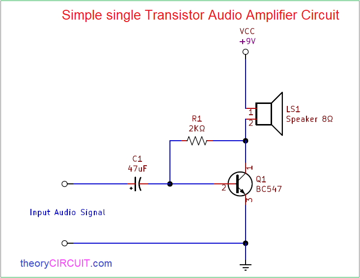 Simple Transistor Amplifier Circuit Explained