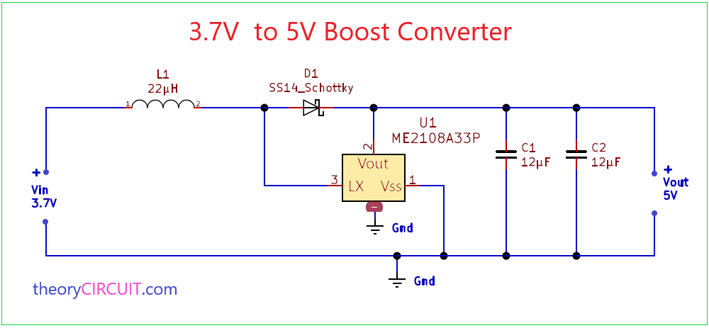 Boost Converter Circuit Diagram Explanation