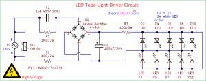LED Tube Light Driver Circuit