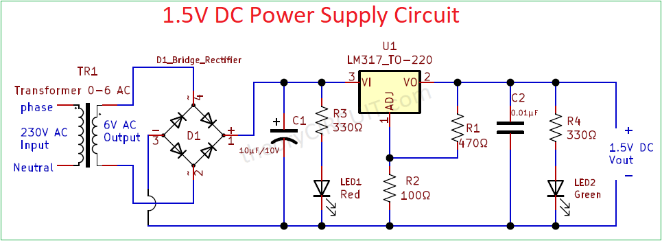 Basic Power Supply Schematic Diagram