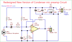 Redesigned New Version of Condenser mic preamp Circuit