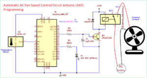 Automatic Fan Speed Control Circuit Arduino LM35 Programming