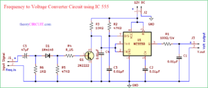 Frequency to Voltage Converter Circuit using 555