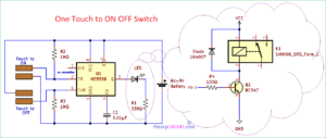 One Touch to ON-OFF Switch Circuit