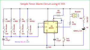 Alarm Circuit using Timer IC 555