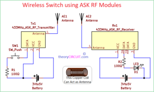 Wireless Switch using RF ASK Module