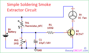 Simple Soldering Smoke Extractor Circuit