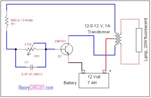 5 Simple Emergency Light Circuit