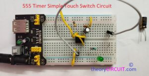 555 Timer Simple Touch Switch Circuit