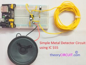 Simple Metal Detector Circuit using IC 555