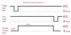 555 Timer Bistable Multivibrator Circuit