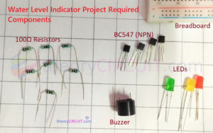 Simple Water Level Indicator Circuit with Buzzer