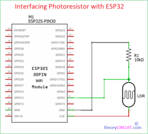 Interfacing Photoresistor with ESP32