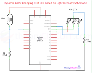 Simple Color Changing RGB LED Based on Light Intensity