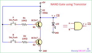 NOR and NAND Gates using transistor