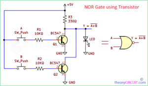 NOR and NAND Gates using transistor