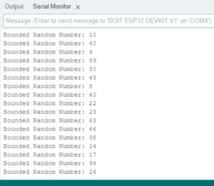 Random Number Generator using ESP32