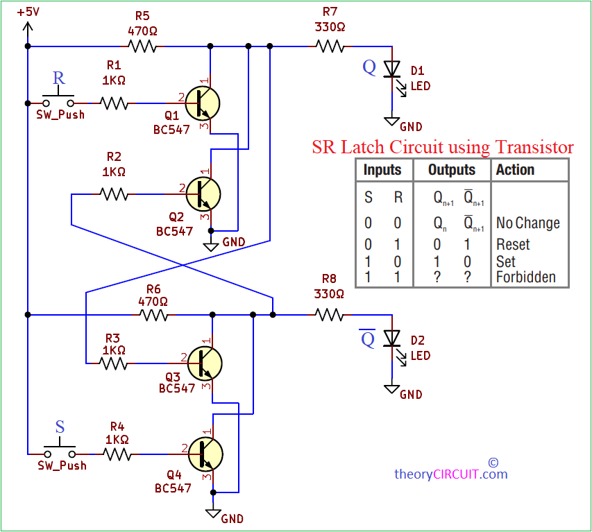 Sr Latch Circuit Archives TheoryCIRCUIT Do It Yourself Electronics
