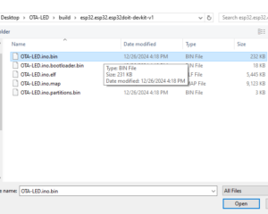 Over The Air (OTA) Update in ESP32