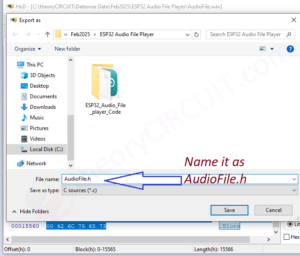 ESP32 Audio File Player Project