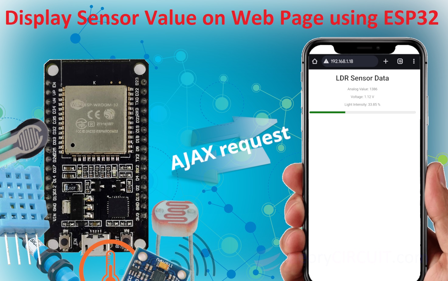 Display Sensor Value on Web Page using ESP32