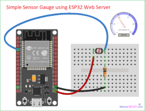 Simple Sensor Gauge using ESP32 Web Server