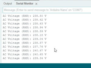 Interfacing AC Voltage Sensor with Arduino